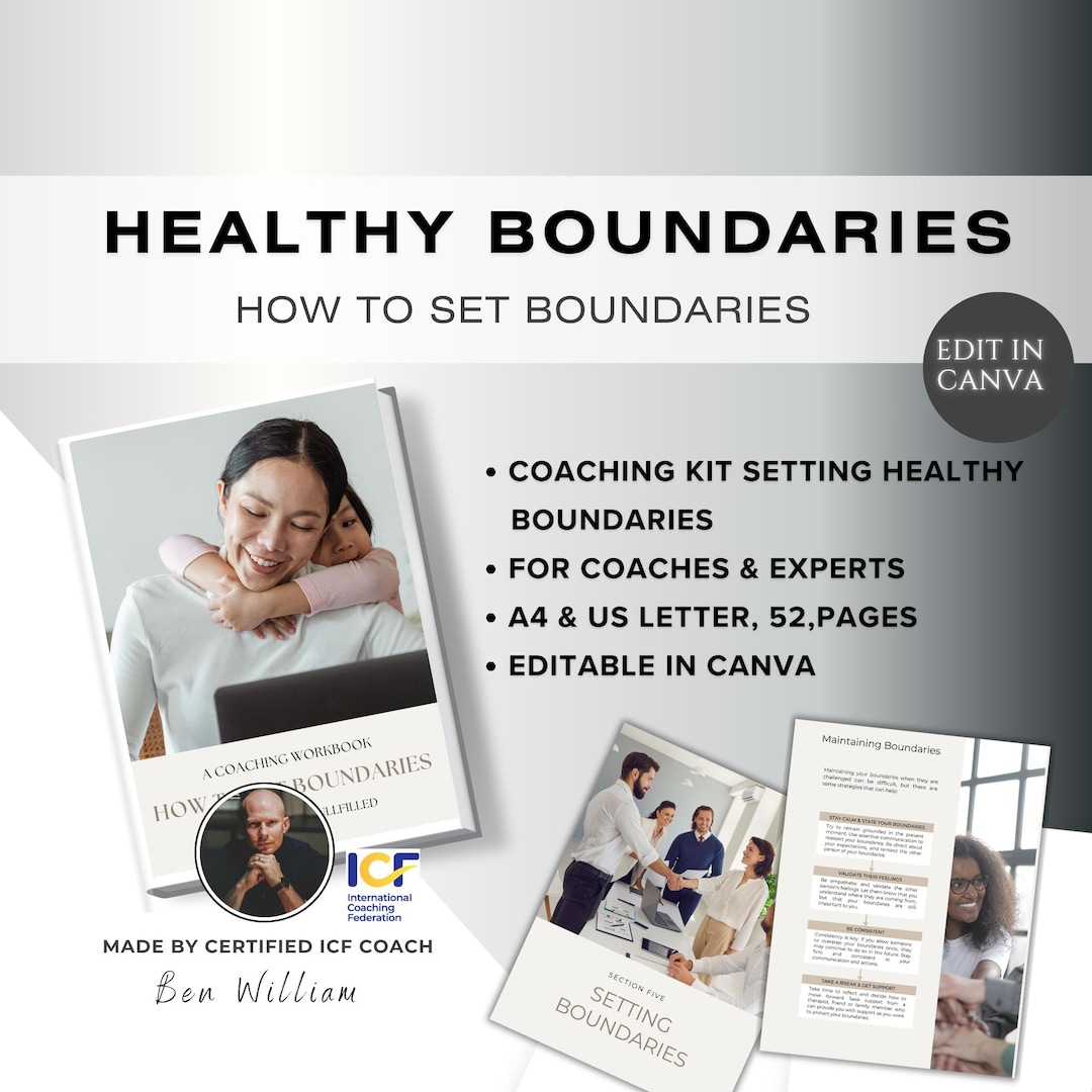 How to Set Boundaries Coaching Workbook, Set Healthy Boundaries ...