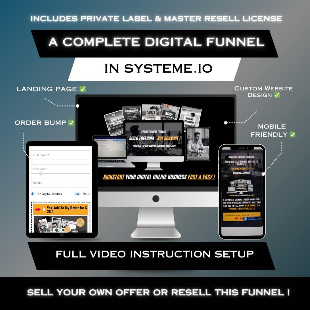 Systeme.io Funnel PLR MRR | Done-for-you Funnel Kit W/ Landing, Order ...