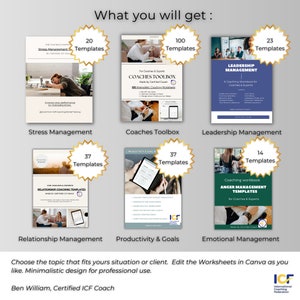 Life Coaching Template Bundle Kit Business Coaching Canva Worksheet ...