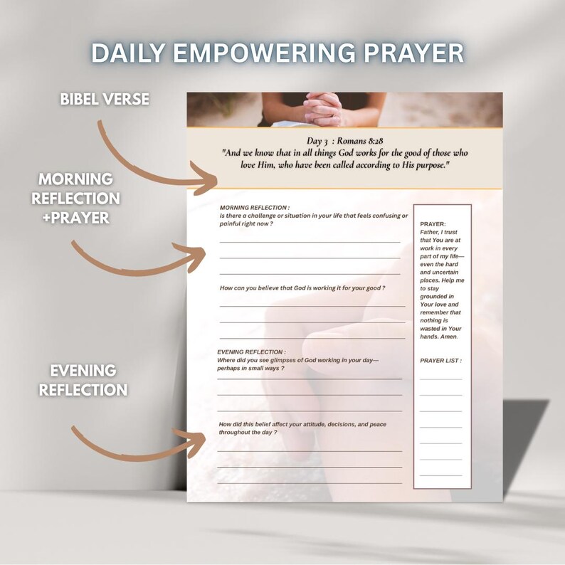 30-day Prayer Journal Printable PDF - Guided Christian Prayer Planner ...