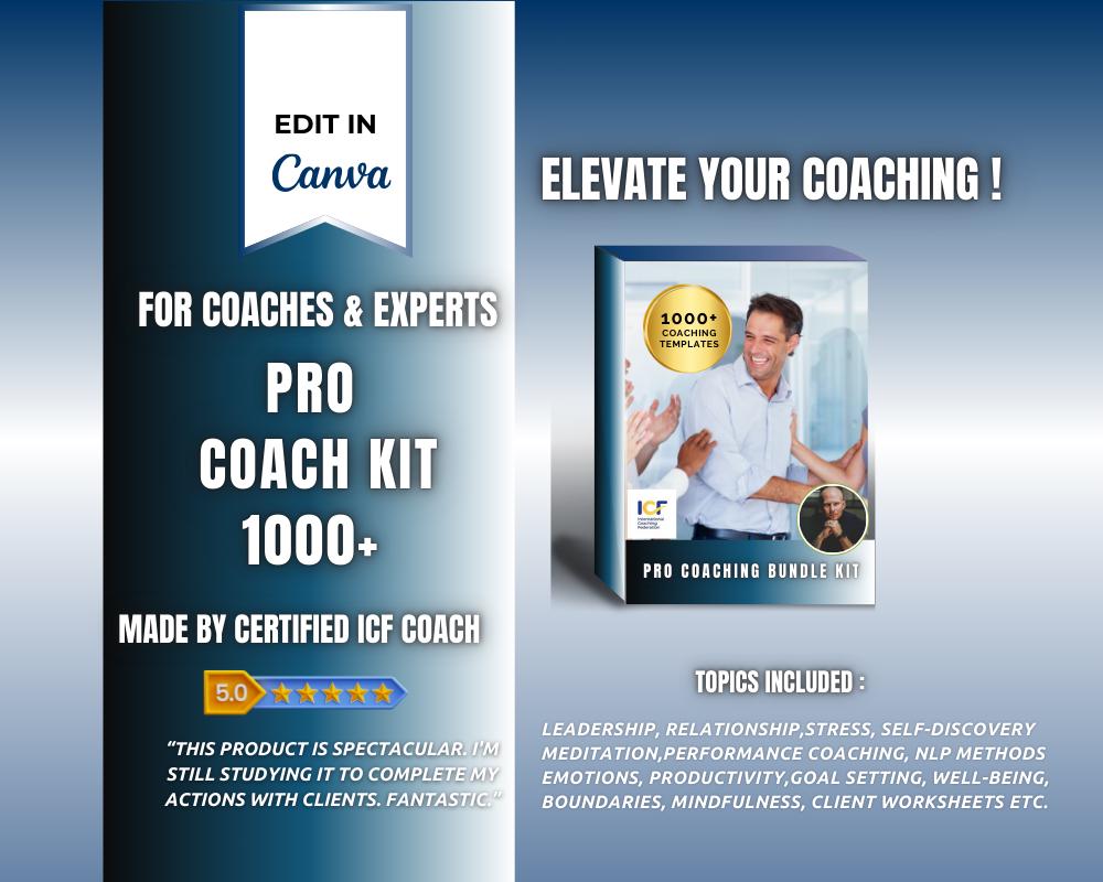 Life Coaching Template Bundle Kit Business Coaching Canva Worksheet ...