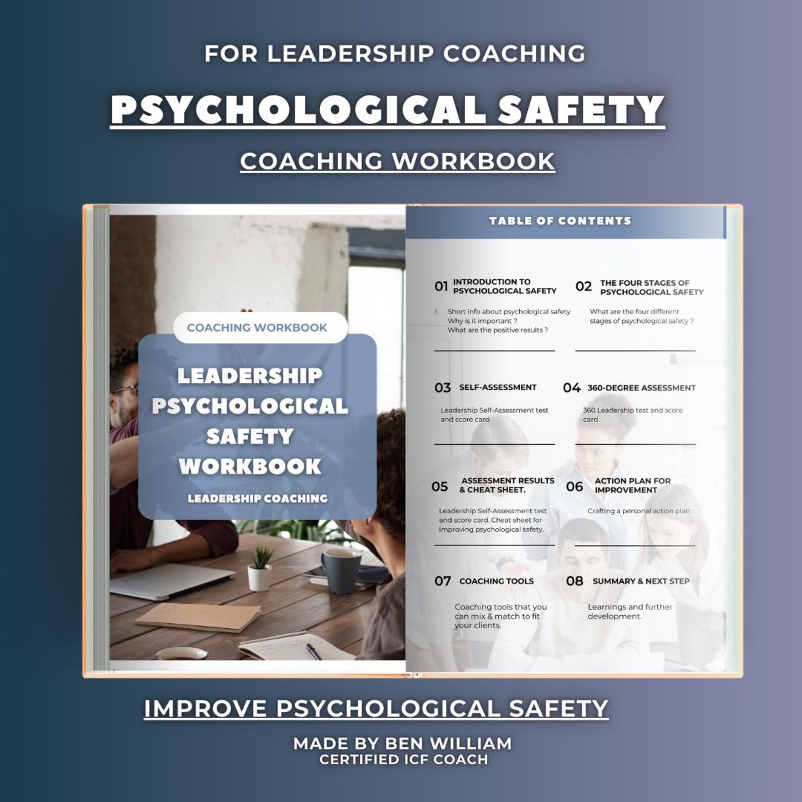 Psychological Safety Leadership Coaching Canva Templates Leadership ...