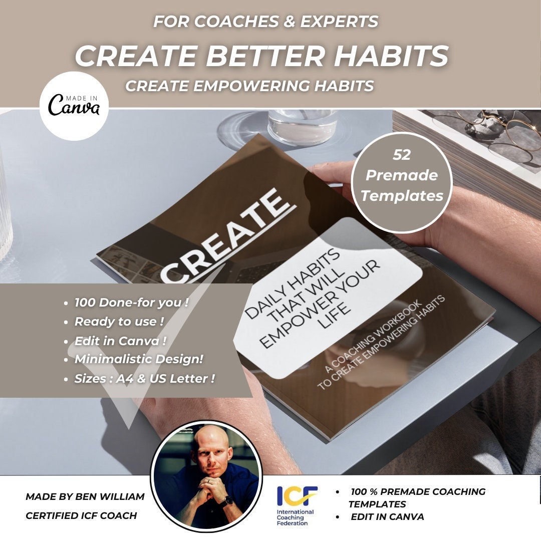 Positive Mindset Coaching Workbook, Daily Reflection Coaching Journal ...