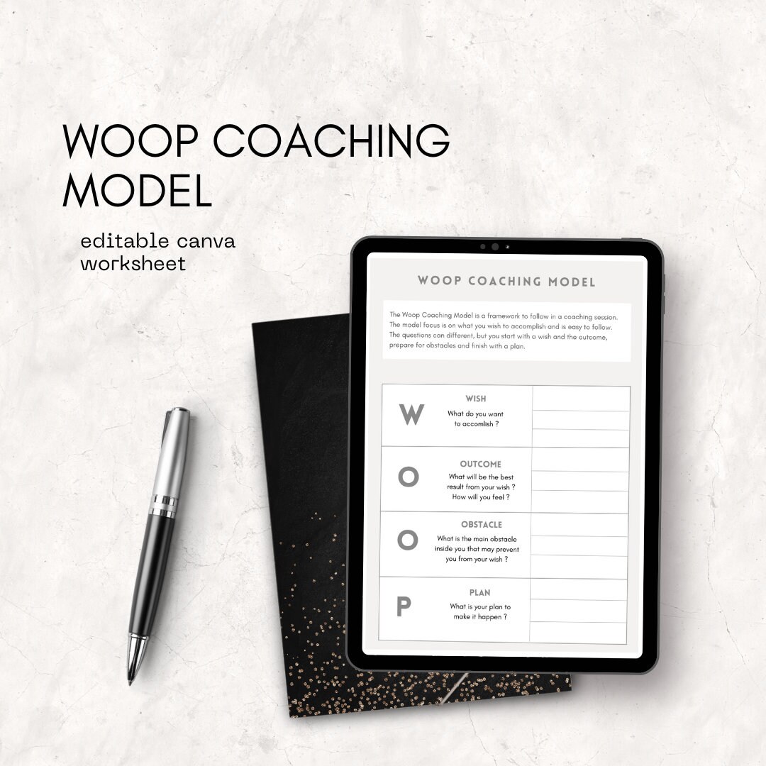 Woop Coaching Model, Goal Setting,success Planner,goal Setting,goal ...
