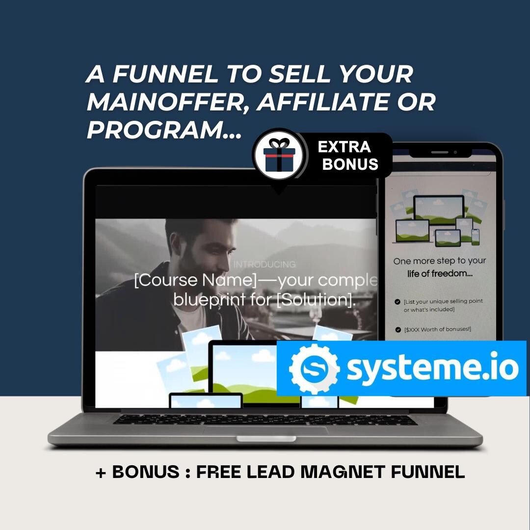 Website Funnel Template for Systeme.io Sales Funnel for Digital ...