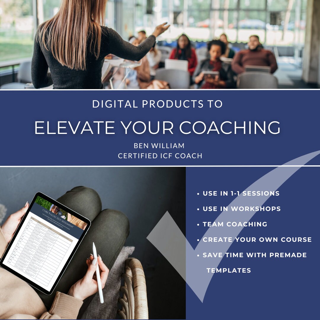 Coaching Canva Templates for Core Values & Limiting Beliefs, Coach ...