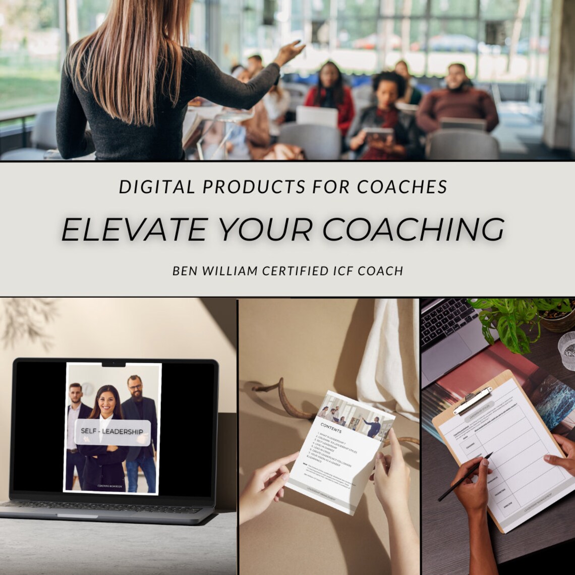 Leadership Coaching Workbook, Business Coaching Worksheets for Leaders ...