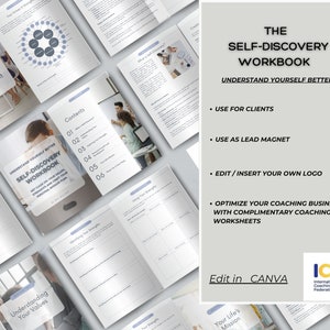 Self-discovery Canva Coaching Template, Core Values Workbook, Discover ...