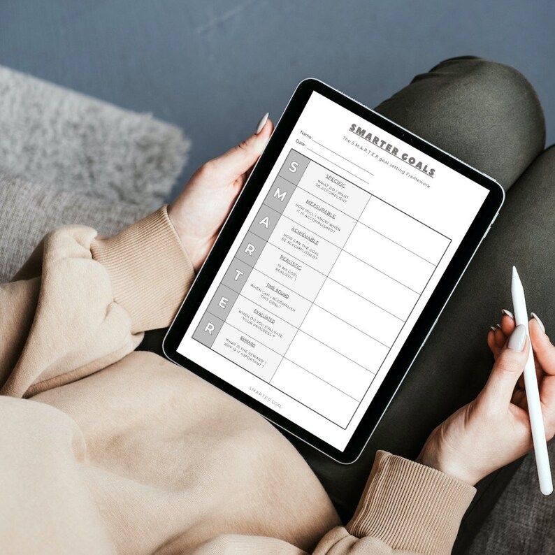Smart Goal Setting Canva Template. Smart Goalsetting Coaching Worksheet ...