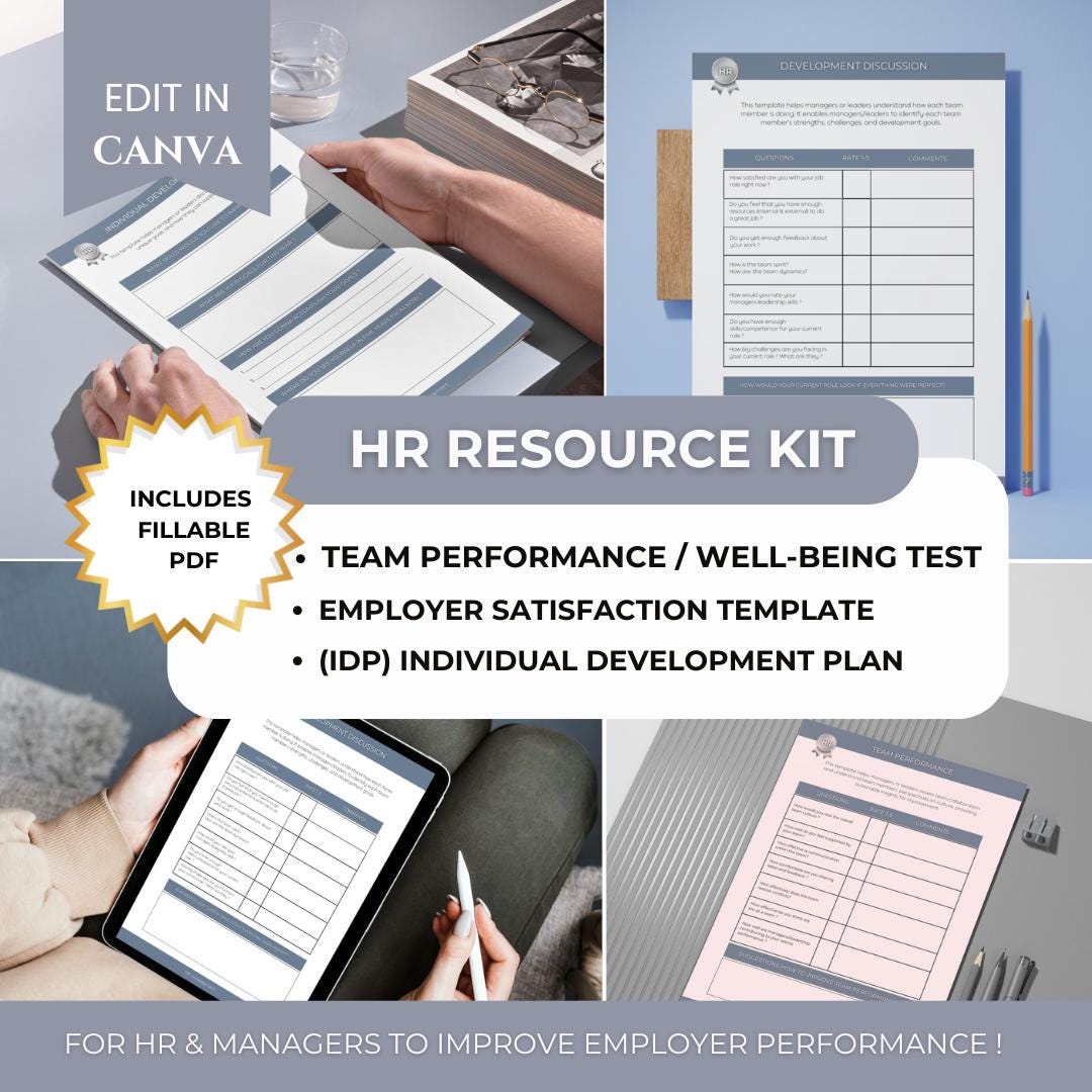 HR Fillable PDF Template, Human Resource Career Development Plan, HR ...
