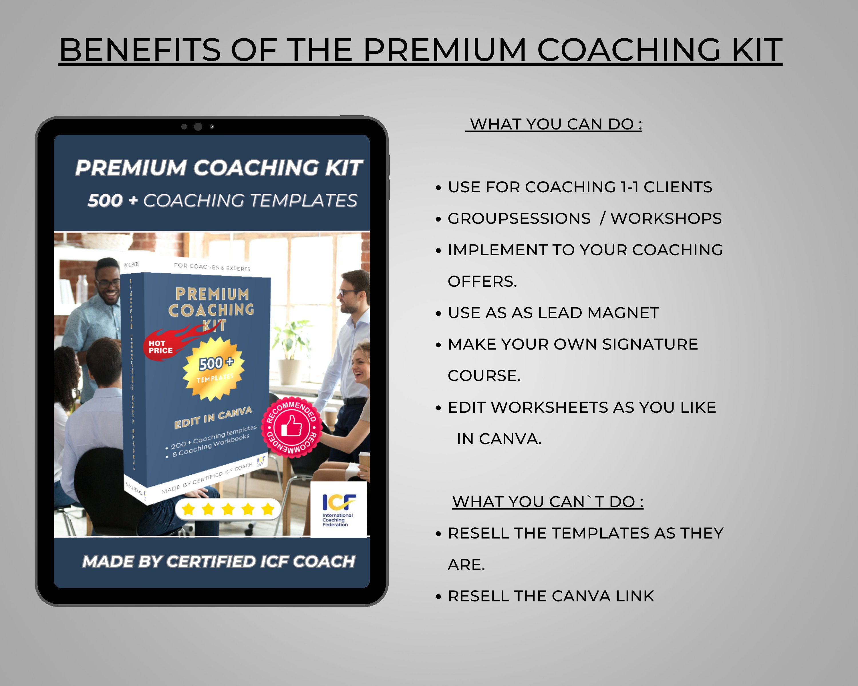 Life Coaching Business Template , Coaching Kit Worksheet, Editable ...