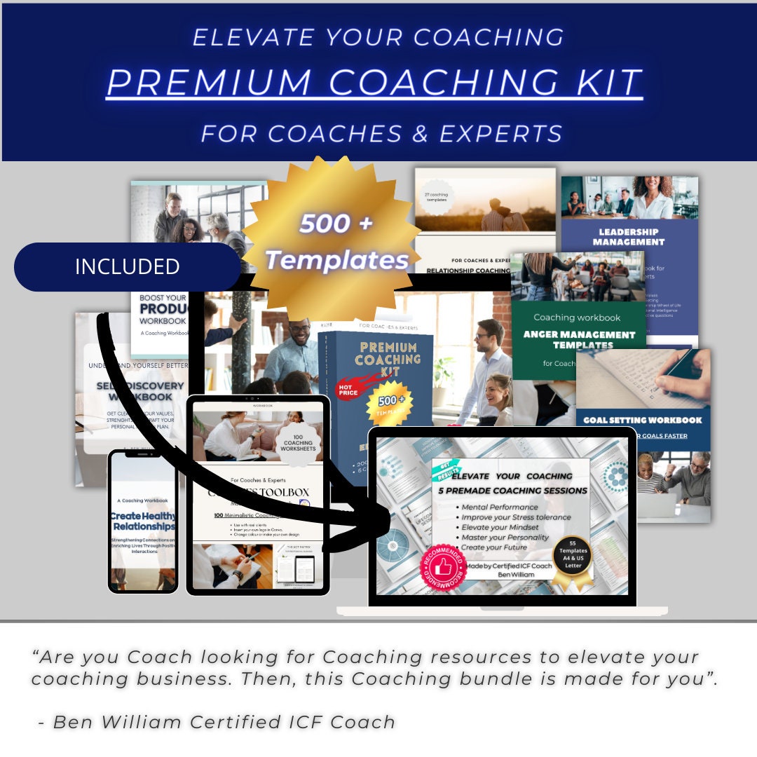 Coaching Session Template, Life Coaching Toolkit Course , Premade ...