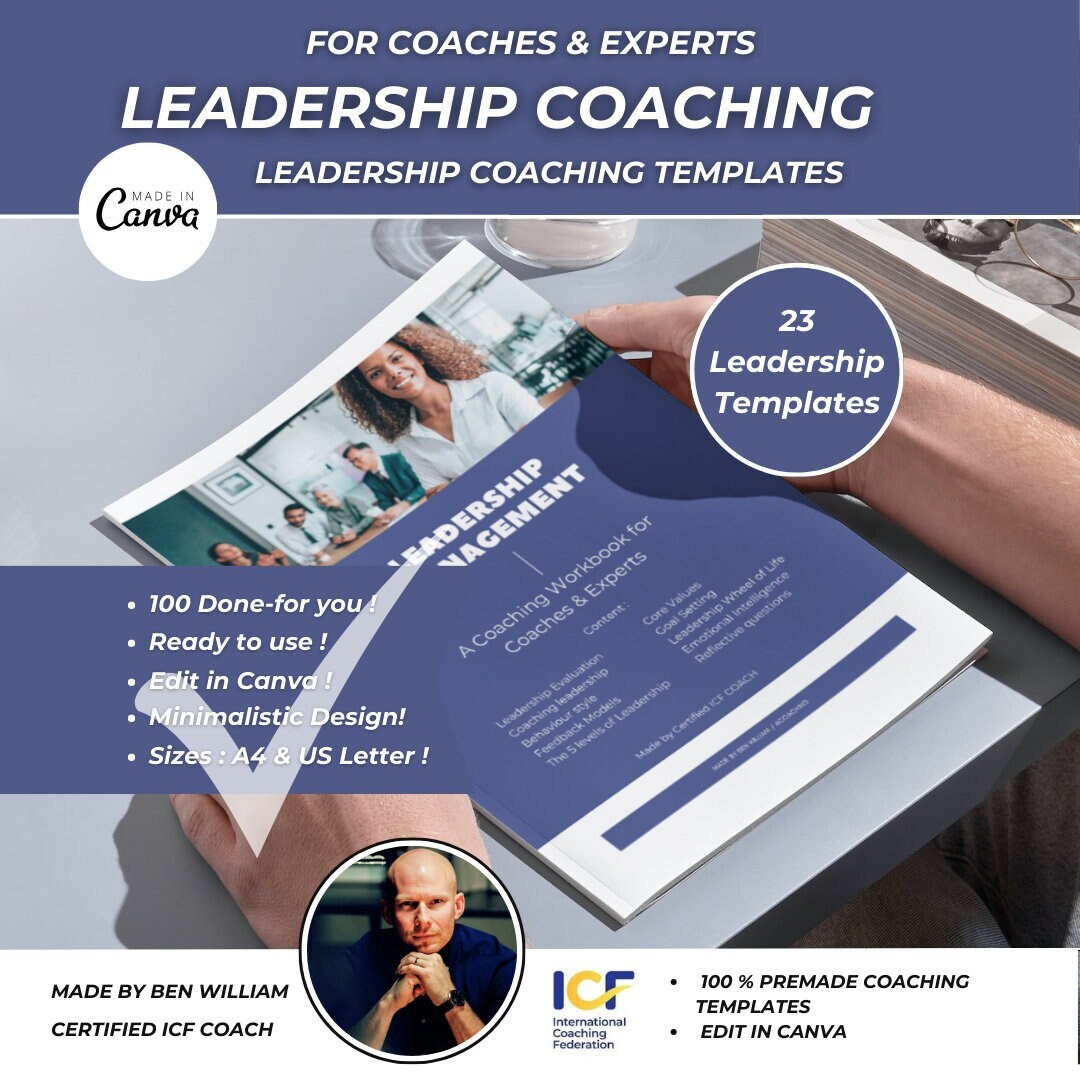 Leadership Coaching Worksheet I Business Coaching Template I Career ...