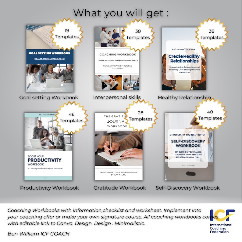 Pro Coaching 1000+ Coaching Bundle for Coaches, Canva Coaching ...
