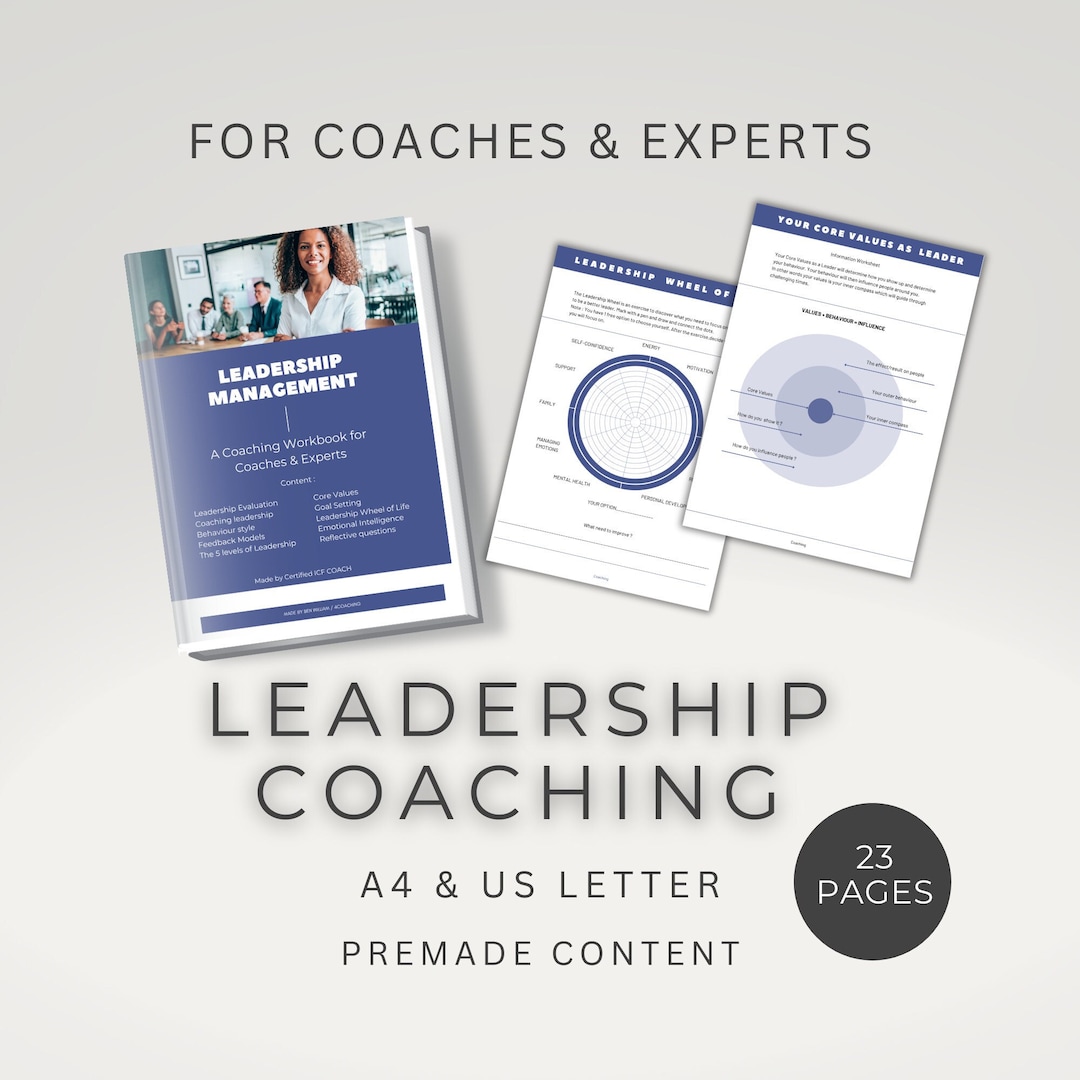 Leadership Coaching Worksheet I Business Coaching Template I Career ...
