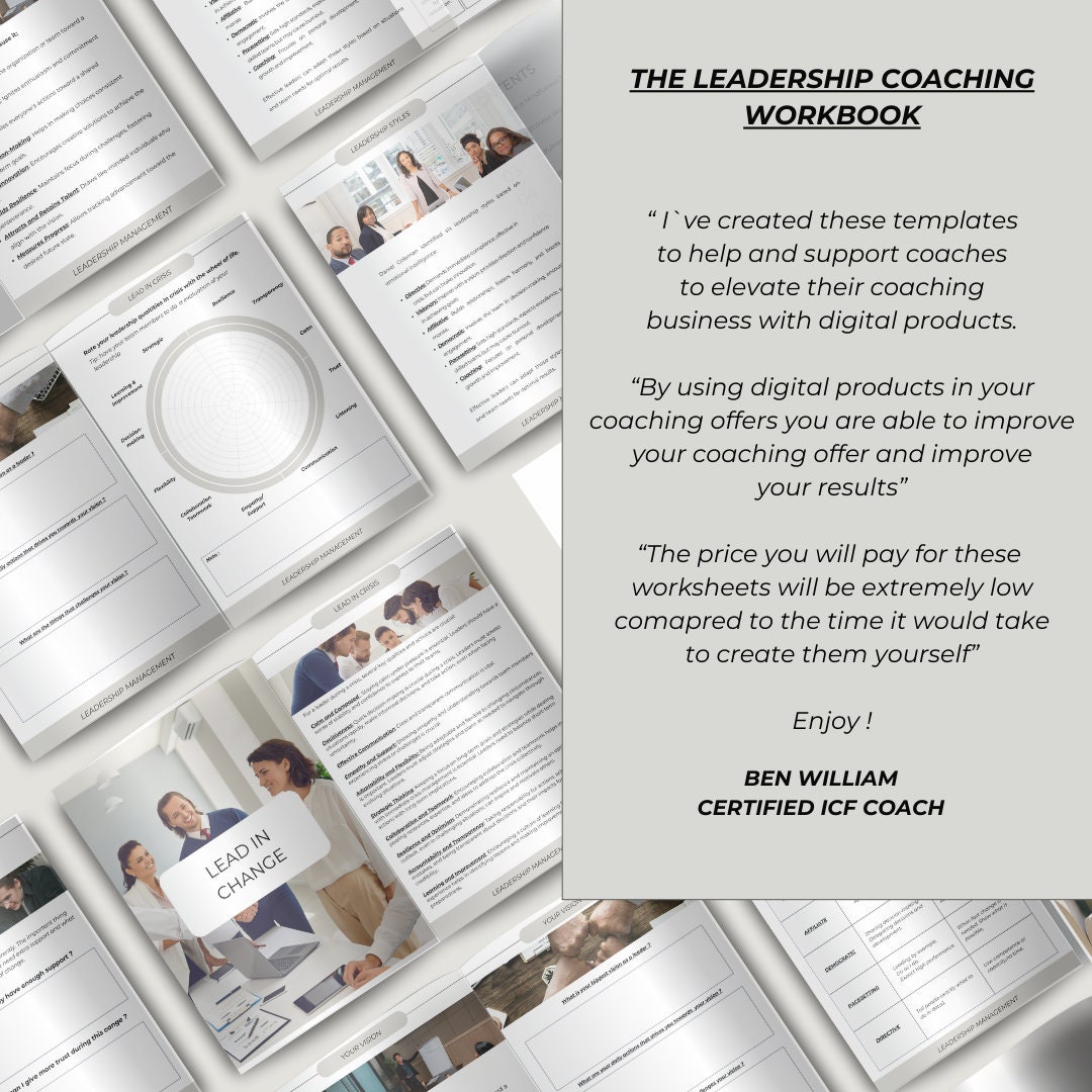 Leadership Coaching Template Kit, Coaching Leaders Worksheet ...
