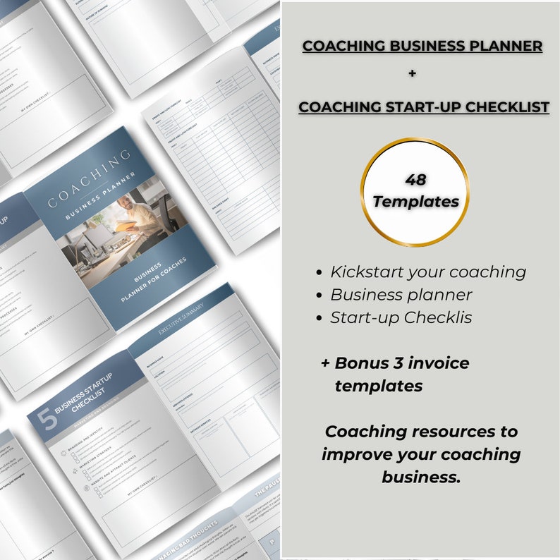 Coaching Business Planner, Coaching Start-up Checklist, Coaching Guide ...