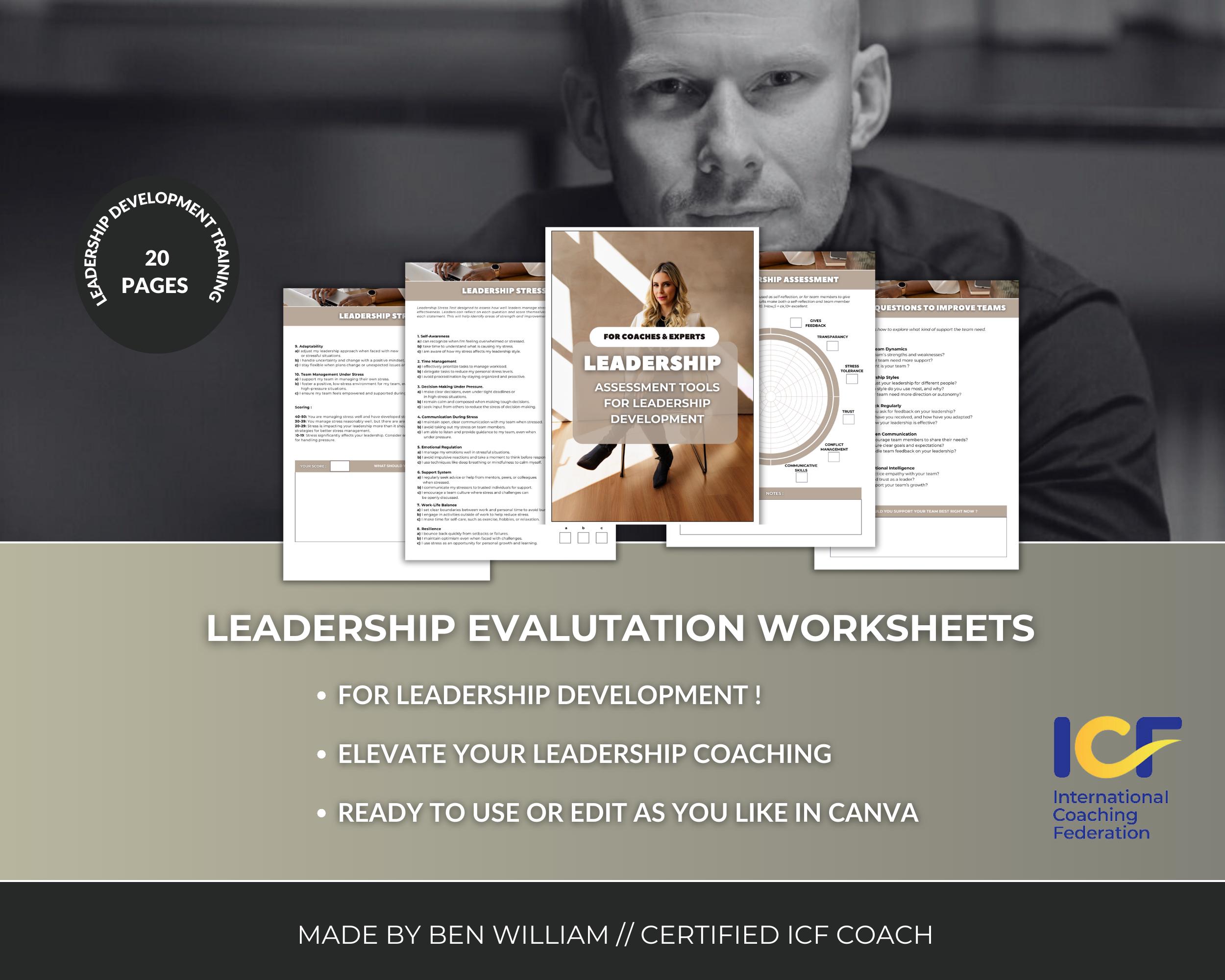Leadership Assessment Coaching Toolkit, Leadership Evaluation Worksheet ...