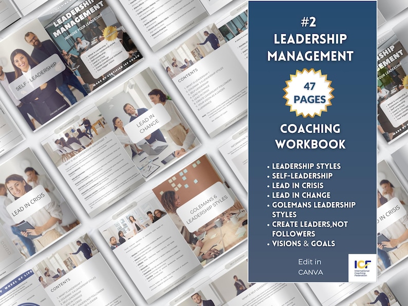 Leadership Coaching Bundle Leadership Training Coaching Canva Tools ...