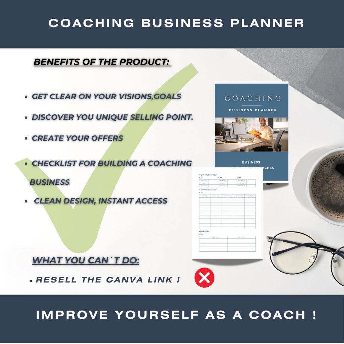Coaching Business Planner, Coaching Start-up Checklist, Coaching Guide ...