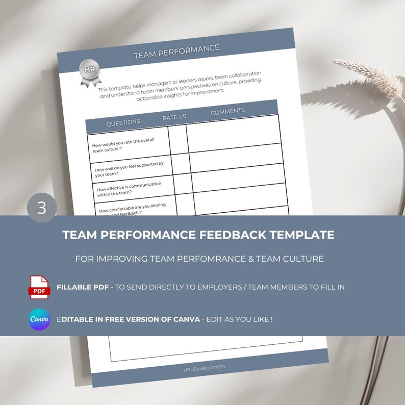 HR Fillable PDF Template, Human Resource Career Development Plan, HR ...