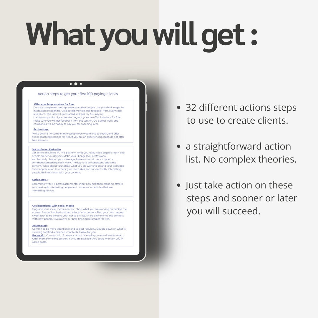 How to Get Coaching Clients, Action Steps for Getting Coaching Clients ...