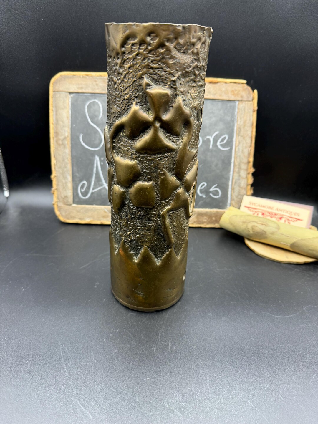 Trench Art WW1 Brass Casing Shell Casing Artillery Shell Army Art ...