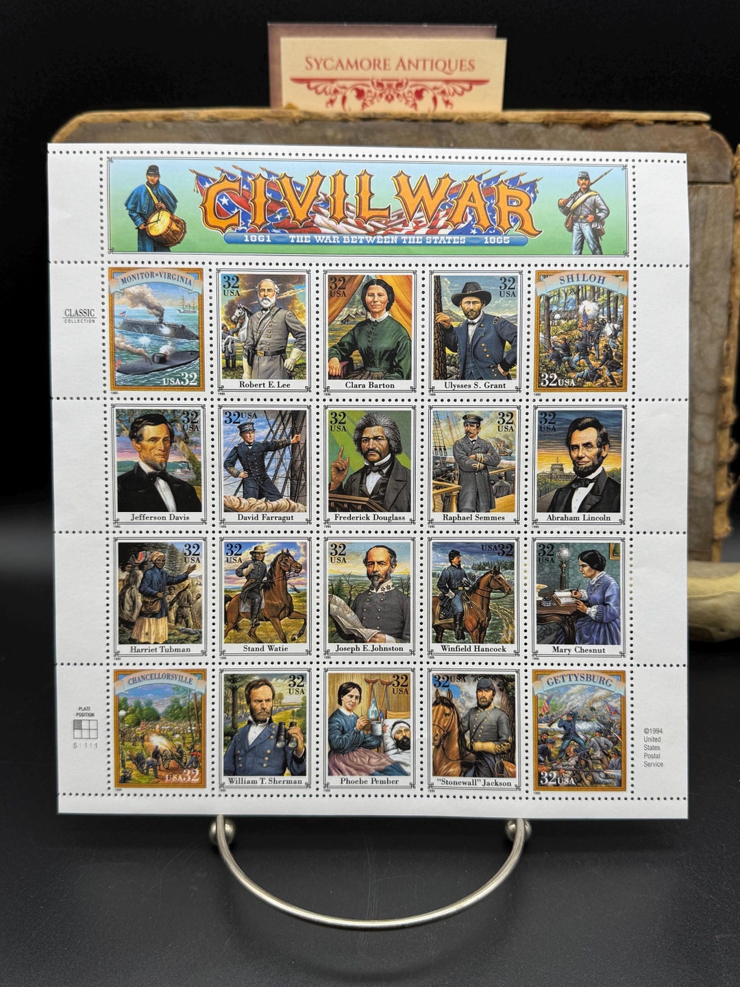 USPS Civil War Stamp Sheet Classic Collection U.S. Commemoratives - Etsy