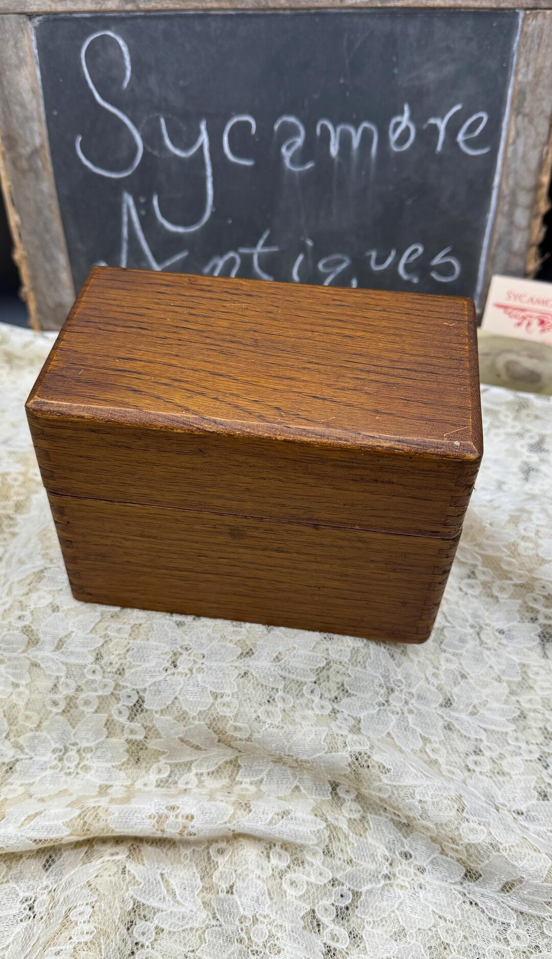 Wooden Recipe Card Box MCM Recipe Box Vintage Recipe Box Vintage ...