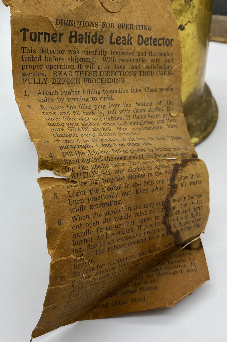 Brass Halide Leak Detector Turner Brass Works Brass Torch - Etsy