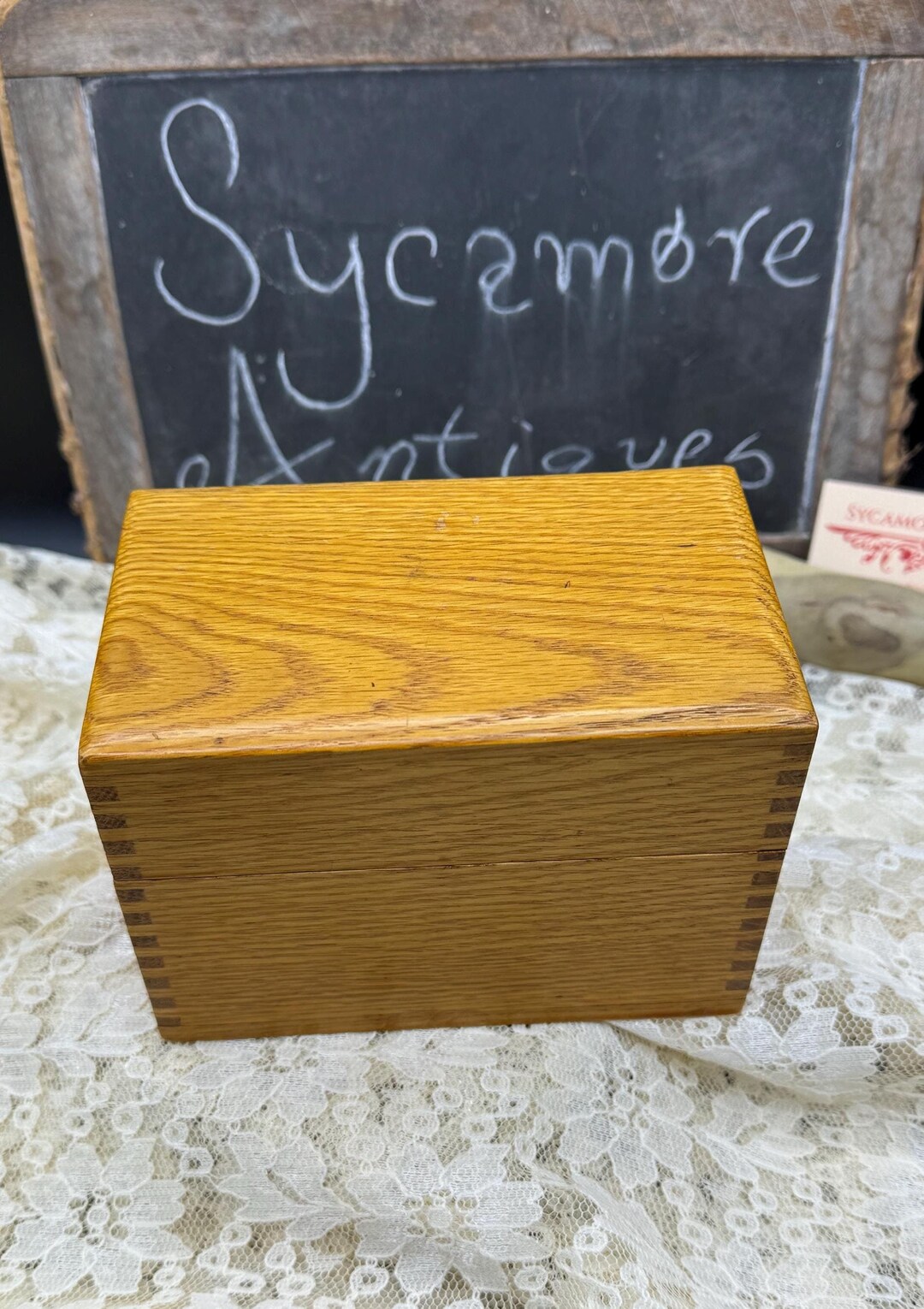 Wooden Recipe Card Box MCM Recipe Box Vintage Recipe Box Vintage ...