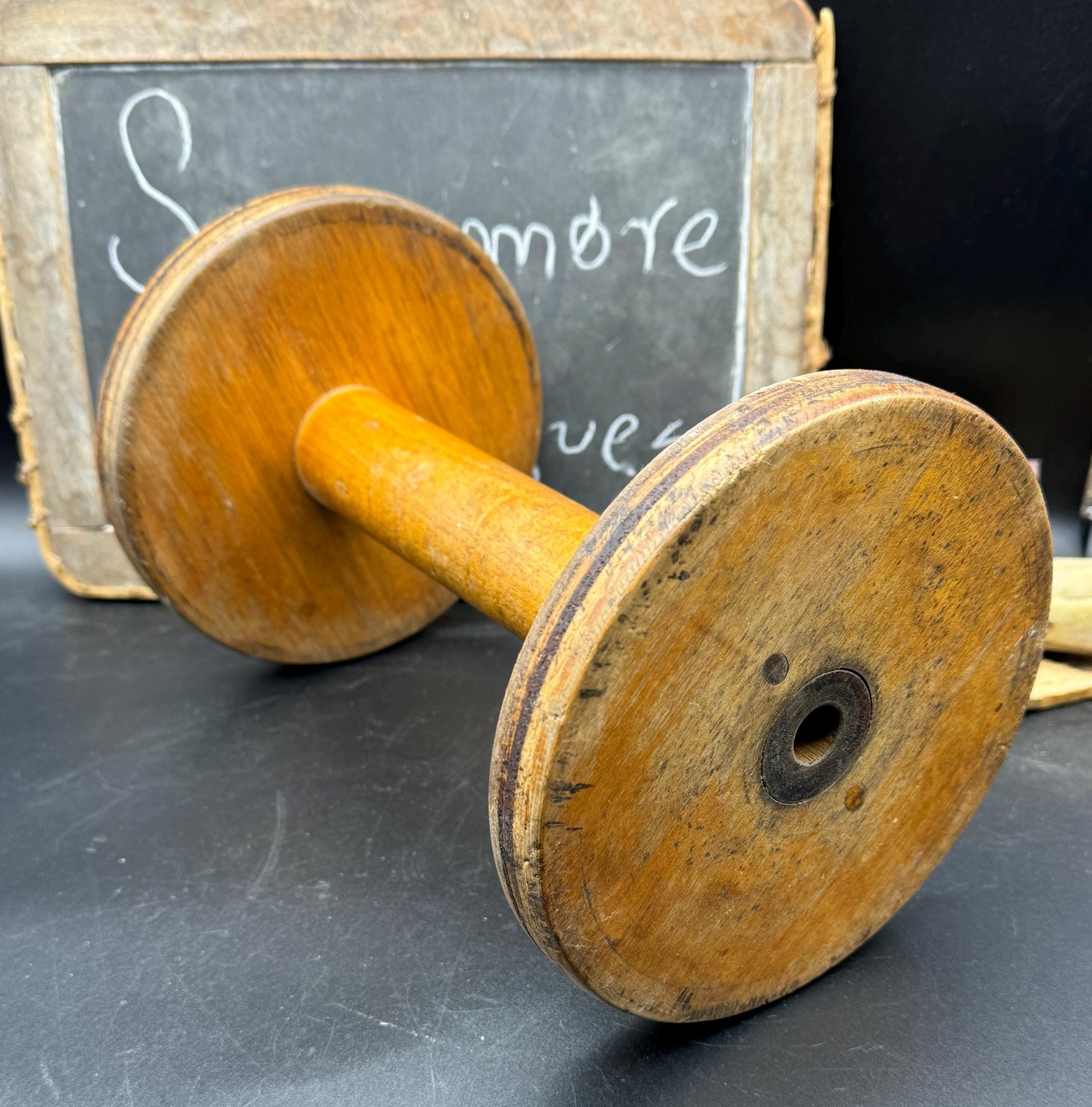 Primitive Wooden Spools Vintage Spools Fiber Spools Fiber Arts ...