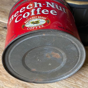 Beech Nut Coffee Tin Red Coffee Tin One Pound Tin Beech Nut Coffee ...