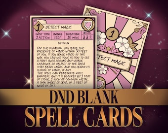 Dnd Spell Card Blank Templates: Craft Your Ultimate Dnd Spellbook ...