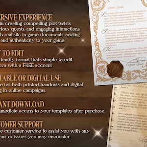 D&D Letter Templates: 20 Unique TTRPG Handouts (editable on Canva) - Etsy