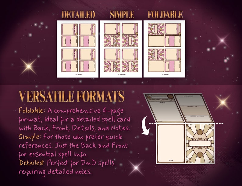 Cherry Blossom Dnd Spell Card Templates: Editable RPG Spellbook (PDF ...
