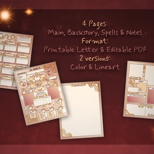 Elegant Dnd 5E Character Sheet: Editable RPG Tools (digital Download ...