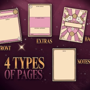 Cherry Blossom Dnd Spell Card Templates: Editable RPG Spellbook (PDF ...