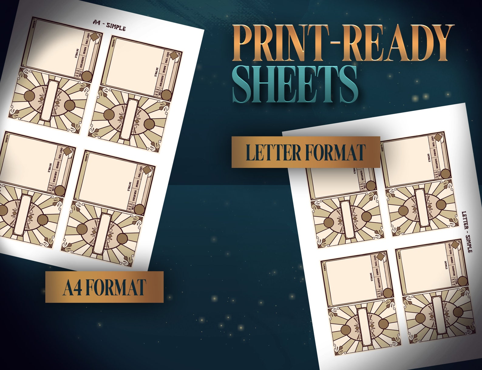 Dnd Spell Card Blank Templates: Editable RPG Spellbook (PDF) - Etsy