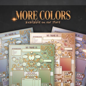 Elegant Purple Dnd 5E Character Sheet: Fillable RPG (digital Download ...