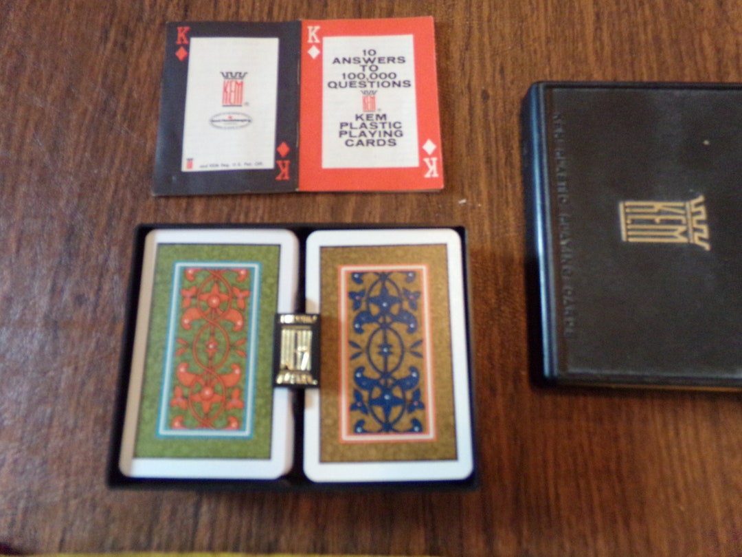 Vintage-1960's-kem Plastic Playing Cards-pinochle - Etsy