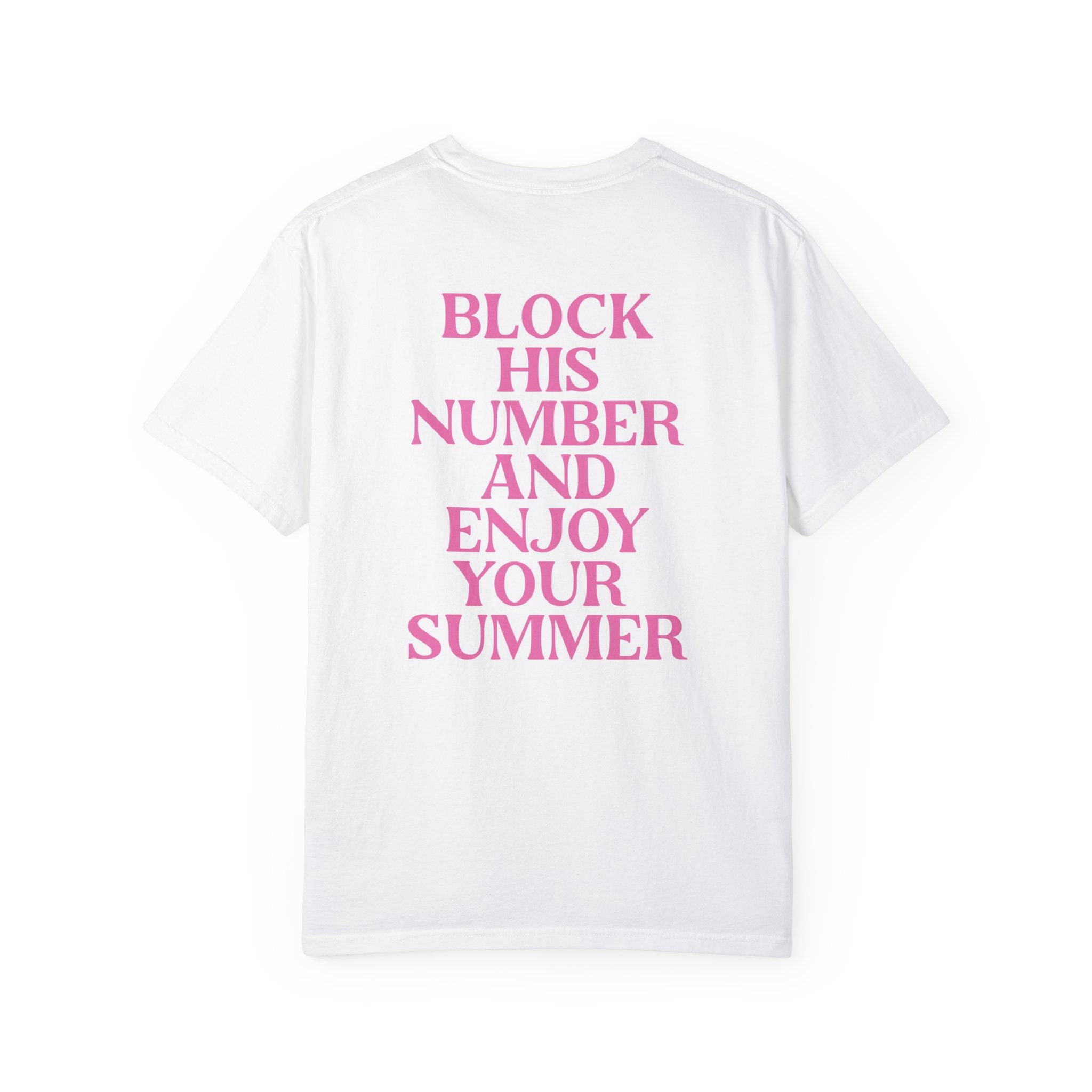 Block His Number Shirt Comfort Colors Summer Shirts Words on Back ...