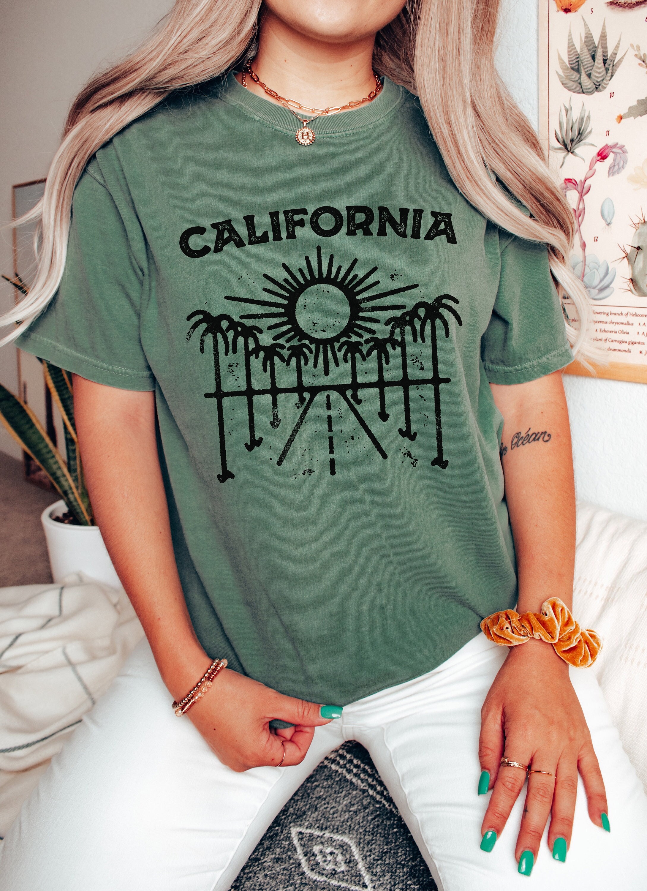 California Shirt, Cali Shirt, Palm Tree Shirt, Beach T Shirt, Summer ...