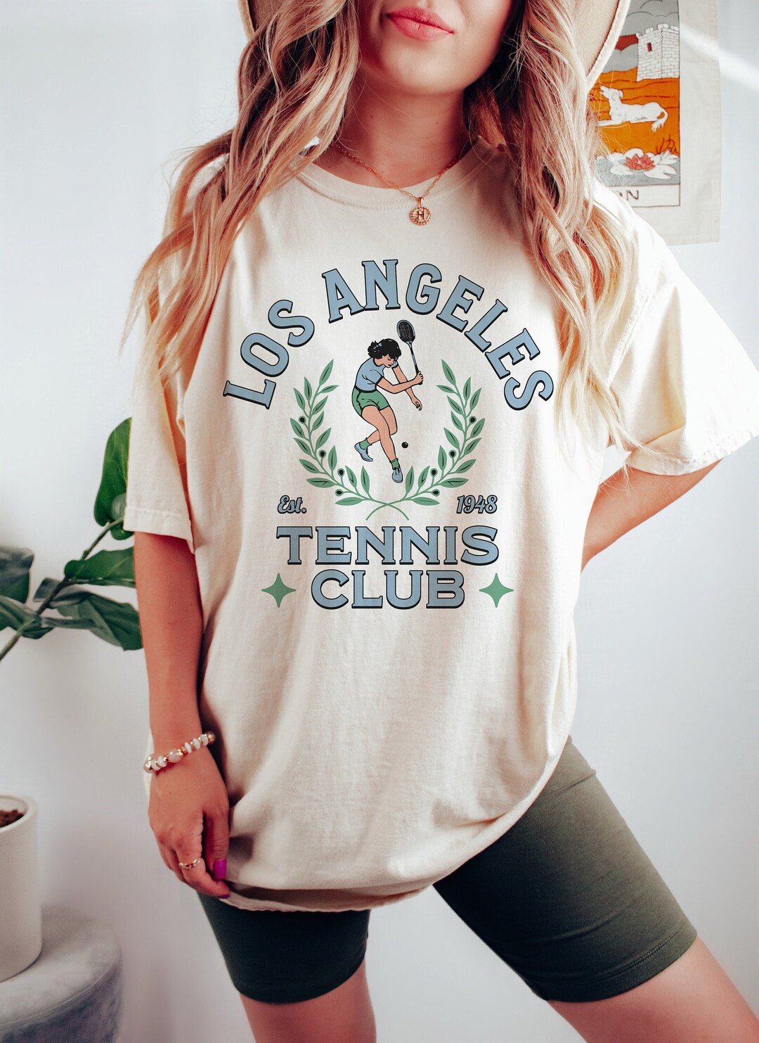 Los Angeles Tennis Club Shirt Comfort Colors Preppy Athletic Shirt ...