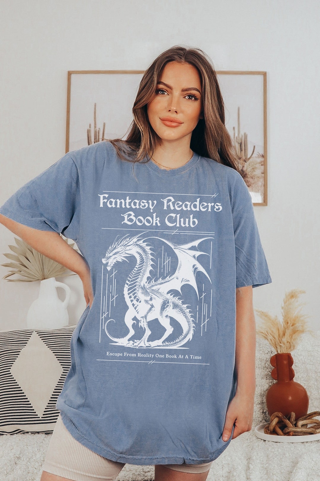Dragon Shirt, Comfort Colors, Fantasy Book Club Shirt, Fantasy Books T ...