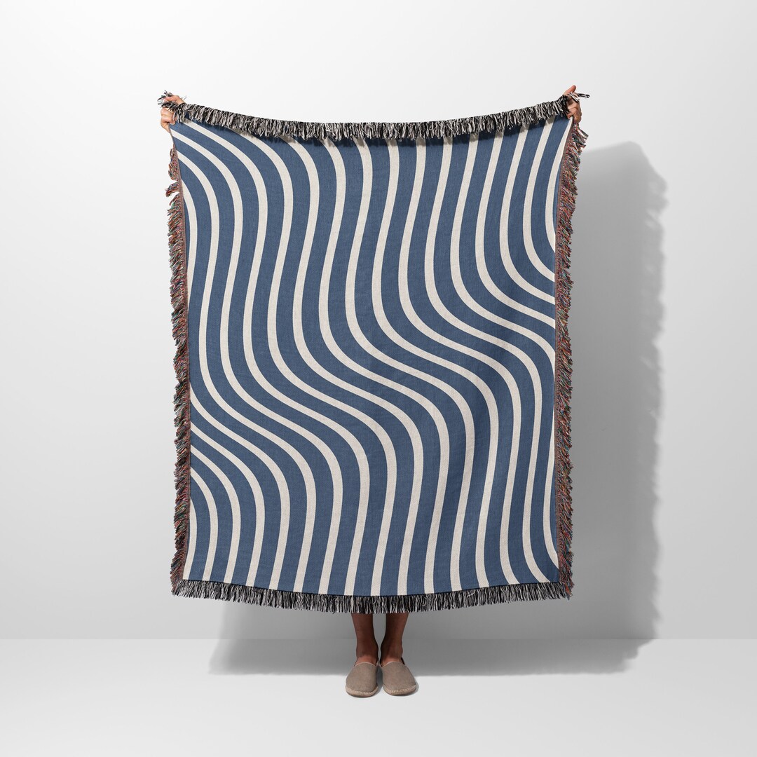 Abstract Woven Throw Blanket Trendy Bed Blanket Tapestry Retro Woven ...