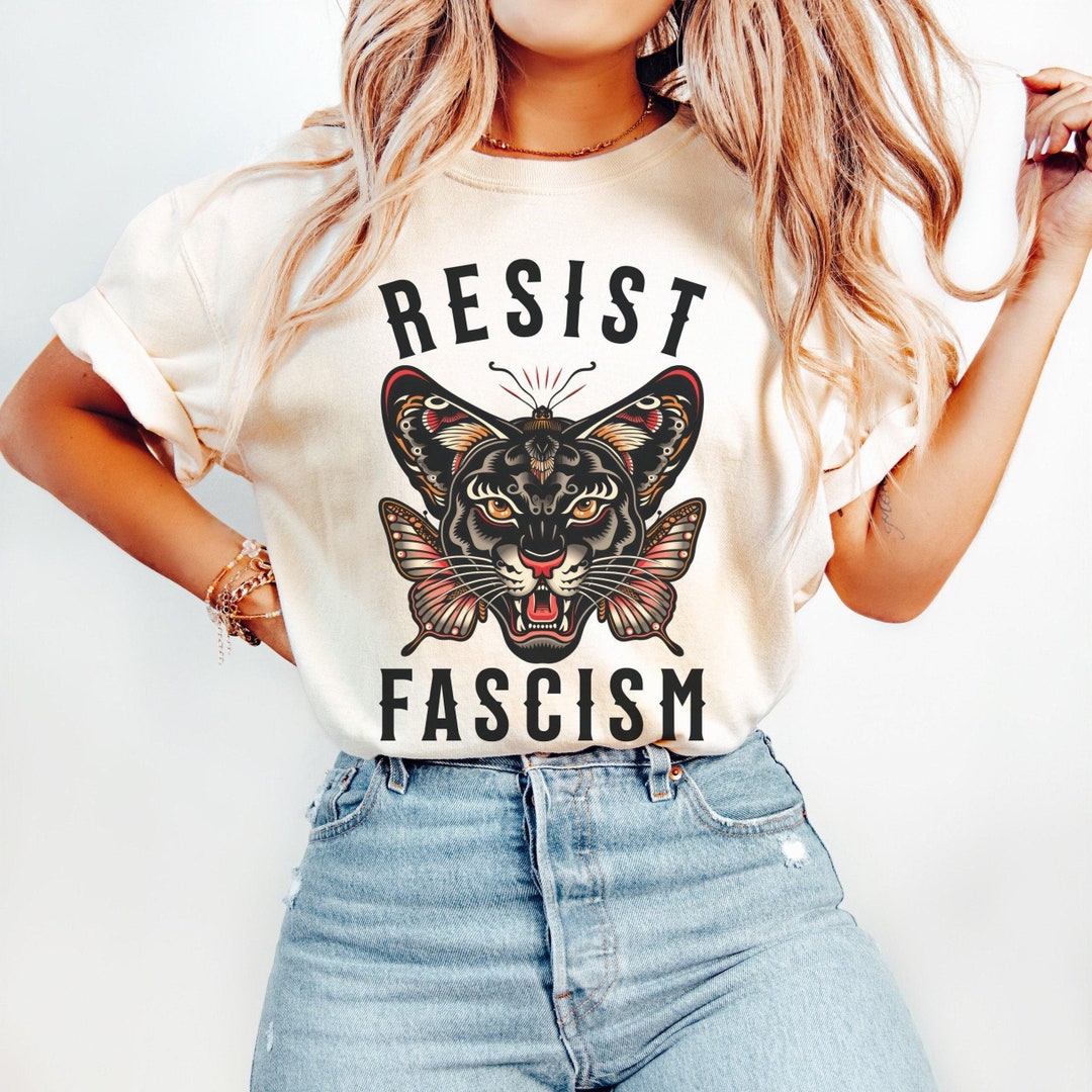 Resist Fascism Shirt, Comfort Colors Shirt, Anti Fascist Shirt, Black ...