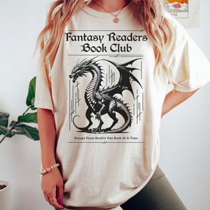 Dragon Shirt, Comfort Colors, Fantasy Book Club Shirt, Fantasy Books T ...