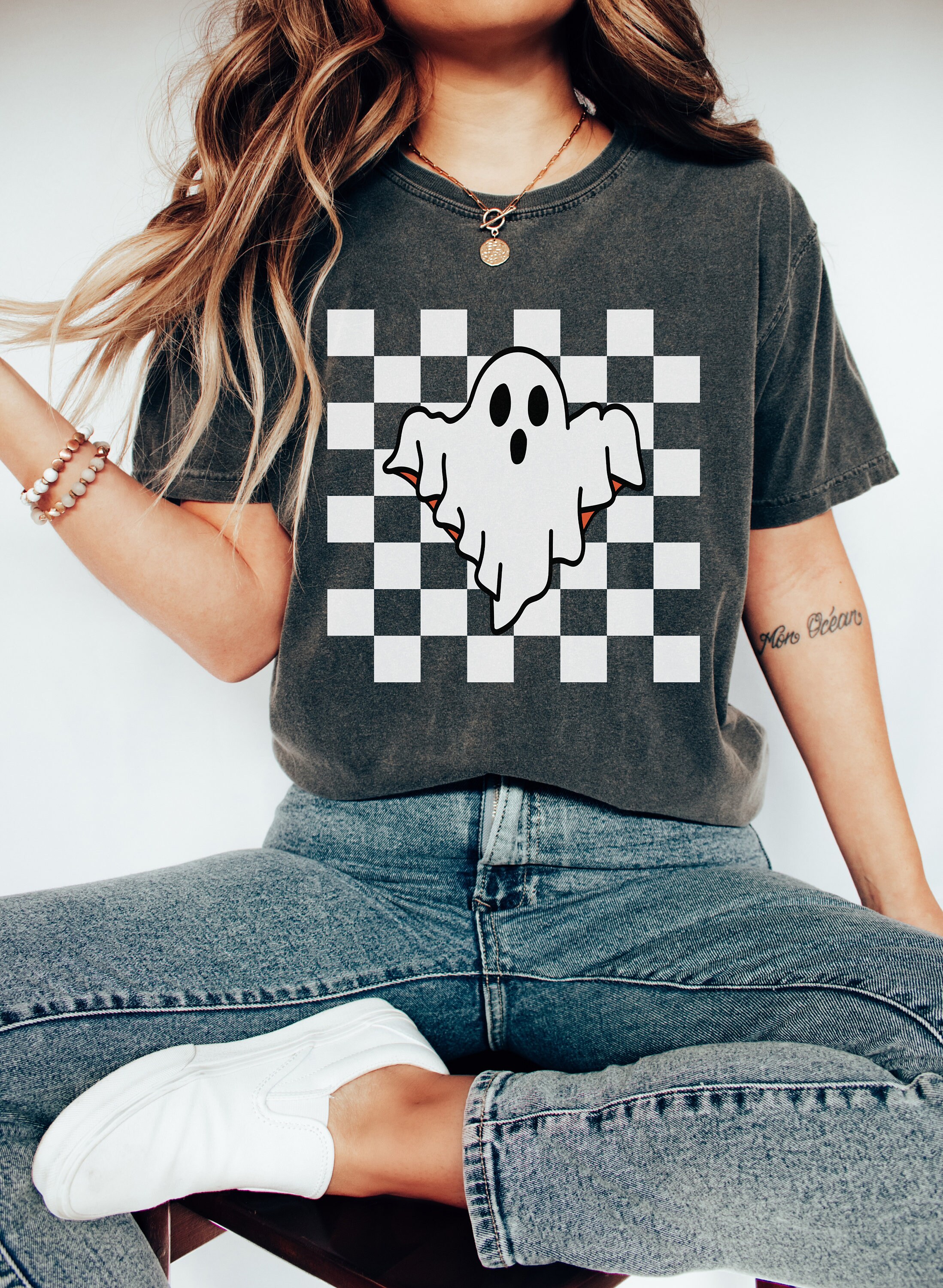 Cute Ghost Shirt Comfort Colors Halloween Retro Halloween Shirt ...