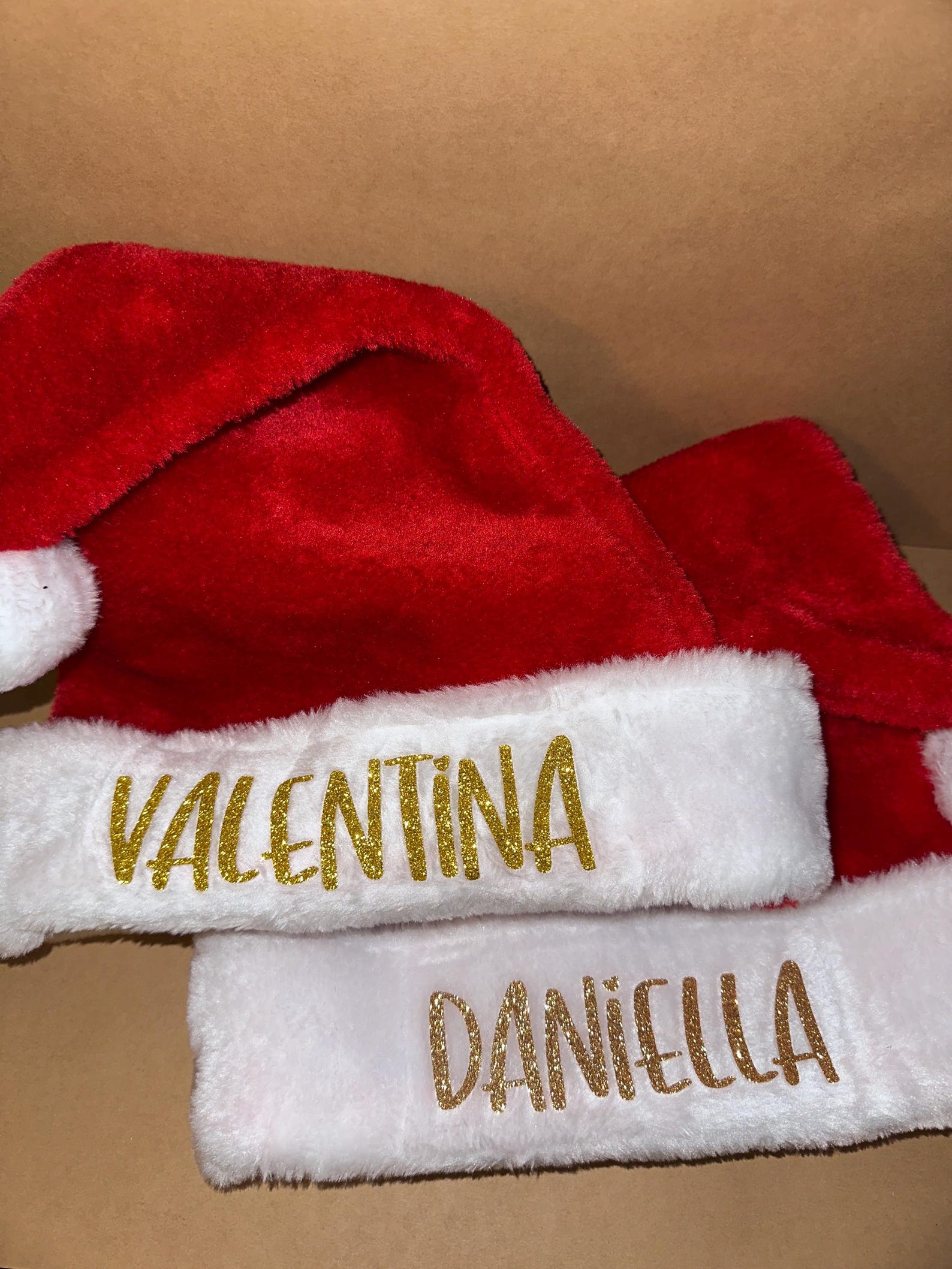 Handmade Personalized Santa Hats-custom Name- Chrsitmas Hats- Heat ...